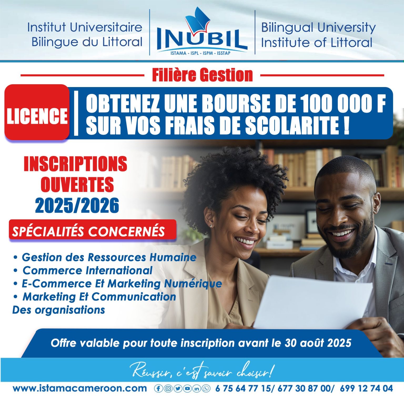 L'Institut Universitaire Bilingue du Littoral (INUBIL) lance ses ...