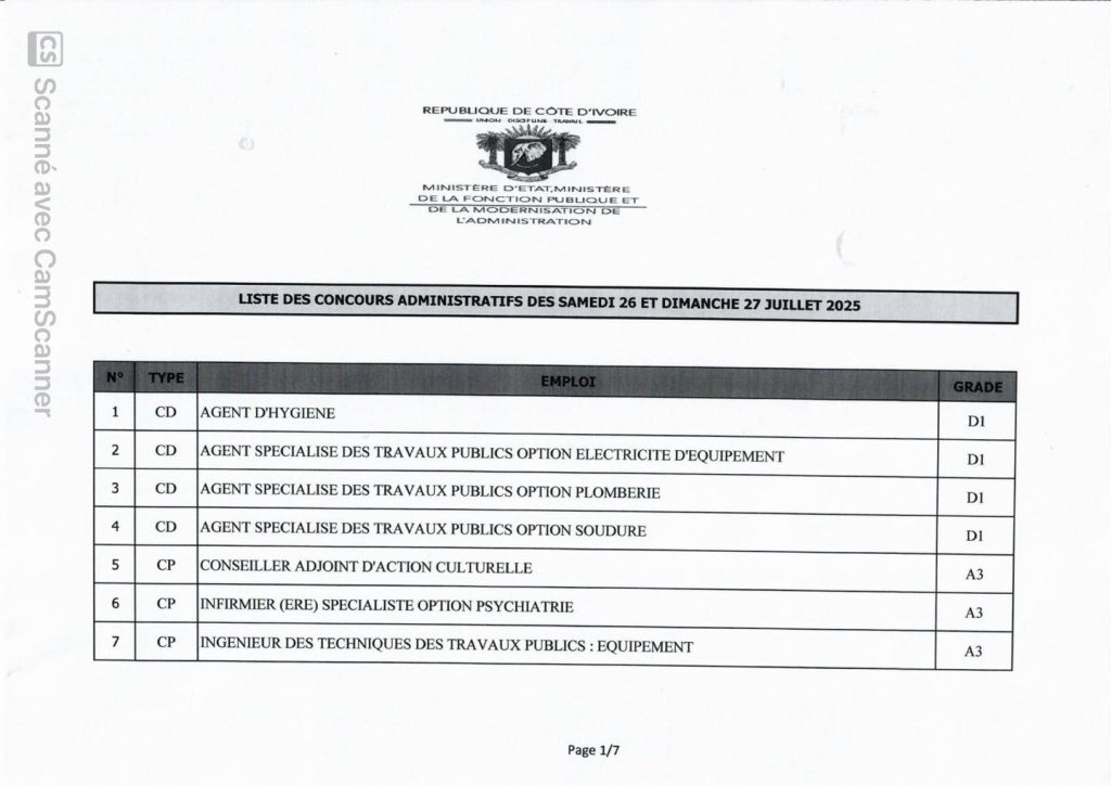 Publication imminente des résultats des concours administratifs de 2025 ...