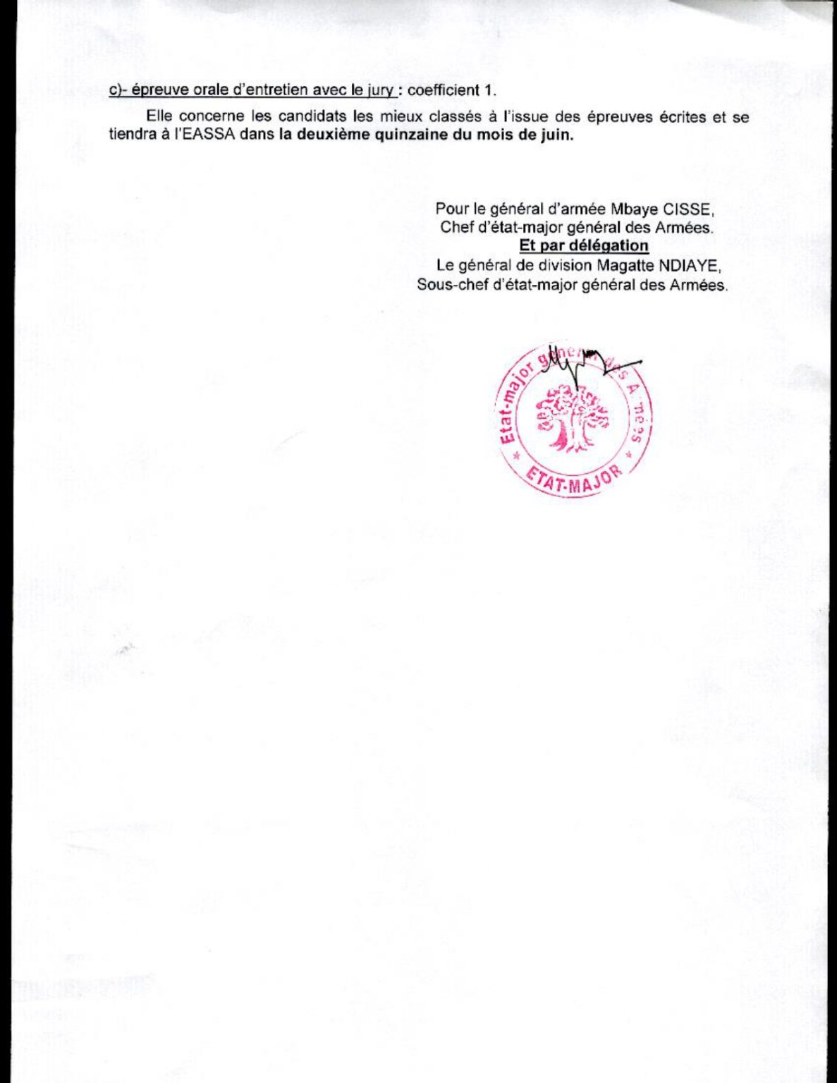 Liste des concours militaires actuellement ouverts au Sénégal pour l ...